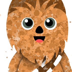 Chewbacca Poster, Star Wars Nursery, Kids Room Poster, Star Wars Art ...