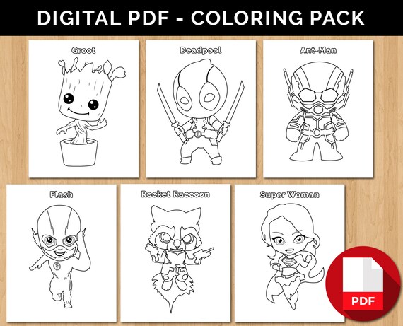 Marvel Baby Superheroes Coloring Pages