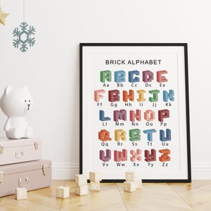 Printable Bricks ABC Alphabet Poster - Montessori Classroom Decor ...
