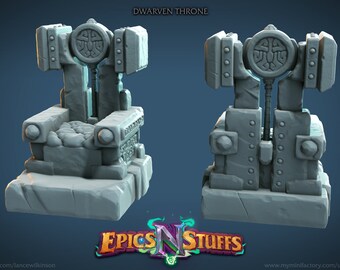 DWARVEN KING on Throne 32mm Scale - Etsy