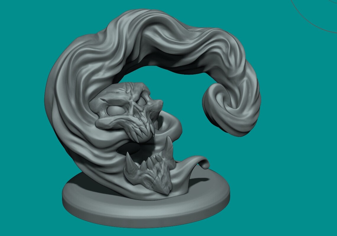 FLAME SKULL Monster Dungeons and Dragons D&D RPG Miniature - Etsy