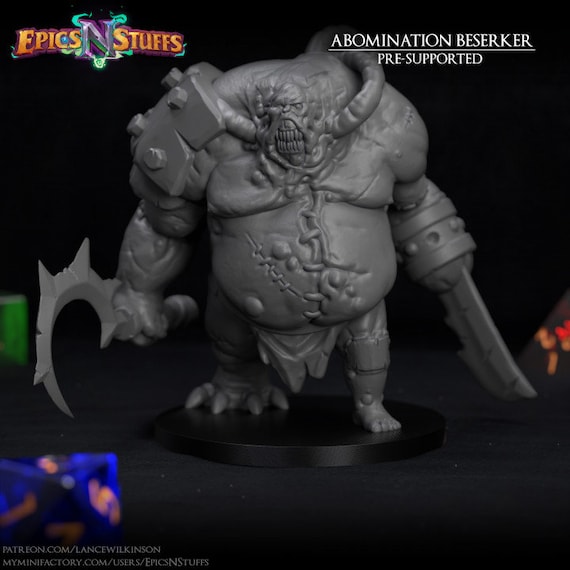ABOMINATION BERSERKER Monster Dungeons and Dragons D&D RPG - Etsy