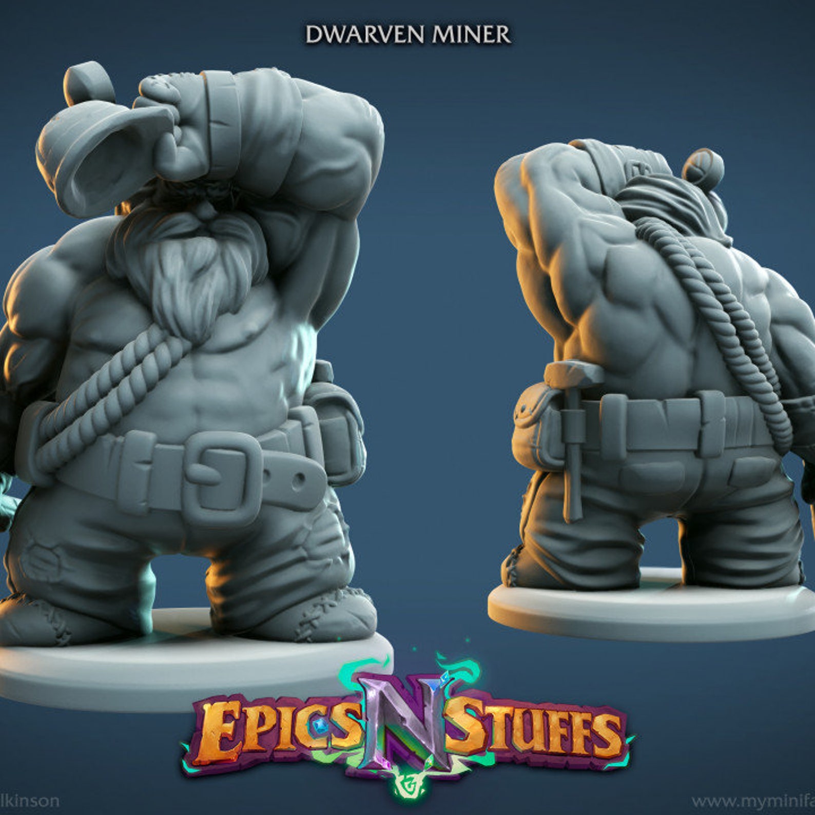 DWARVEN MINER Dwarve Dungeons and Dragons D&D RPG Miniature - Etsy