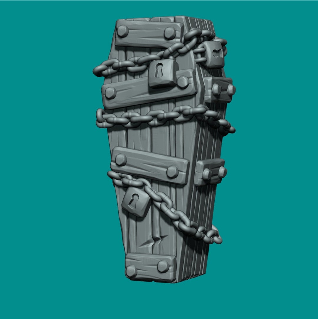 CHAINED COFFIN - 32mm Scale - Etsy