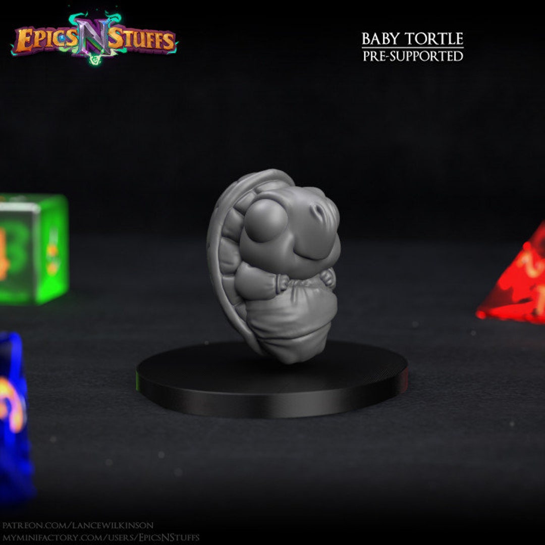 TORTLE BABY - Dungeons and Dragons D&D RPG Miniature Mini 32mm - Etsy