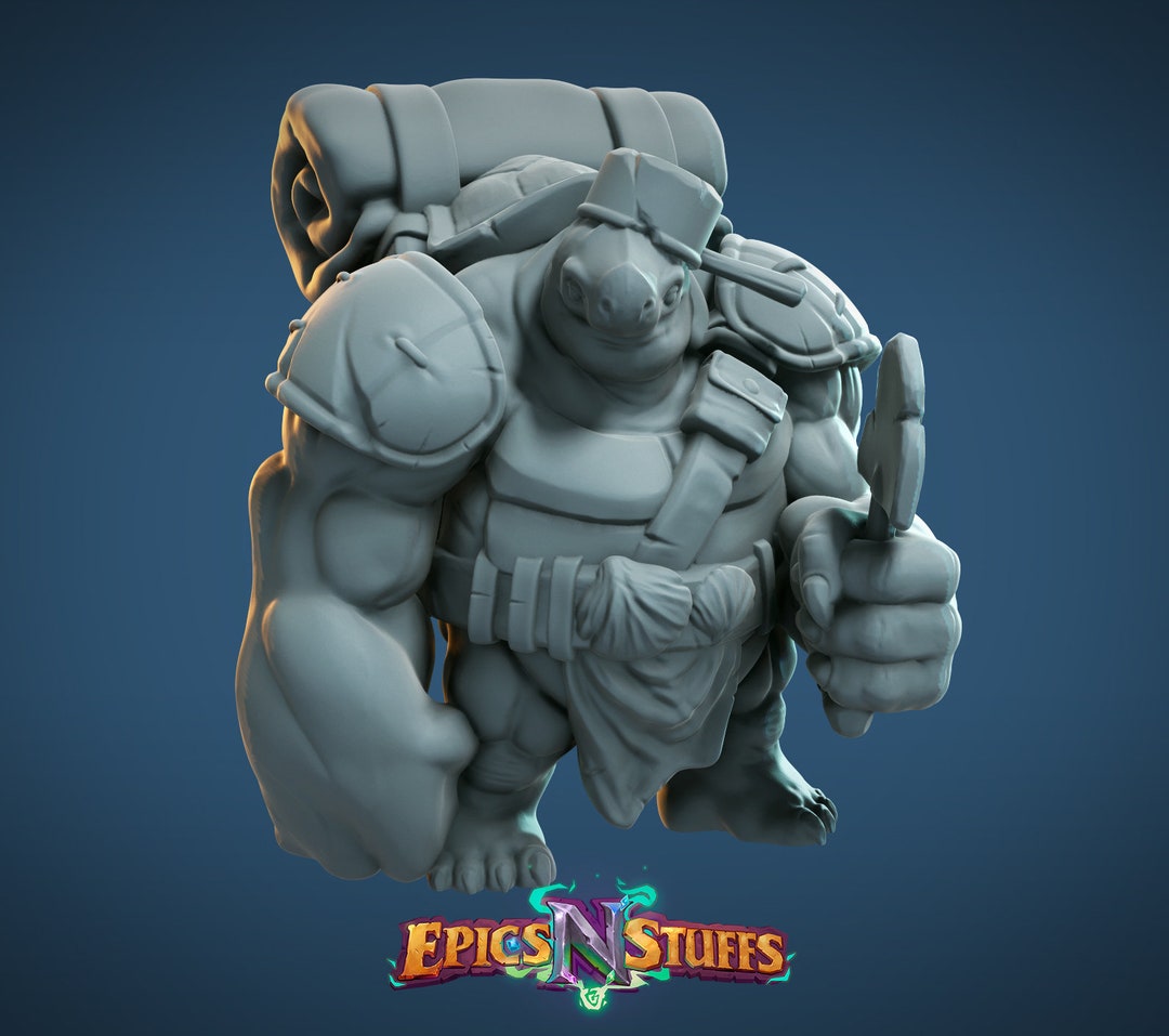 TORTLE ADVENTURER Dungeons and Dragons D&D RPG Miniature Mini 32mm 28mm ...
