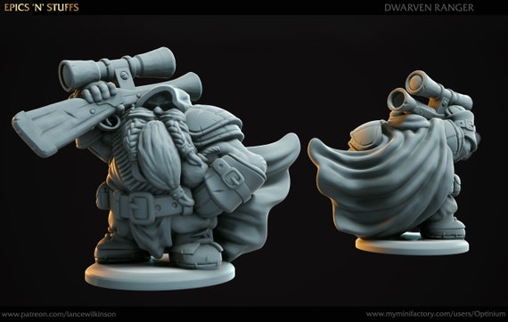 DWARVEN RANGER 32mm Scale With 25mm Base Table Top Miniature - Etsy