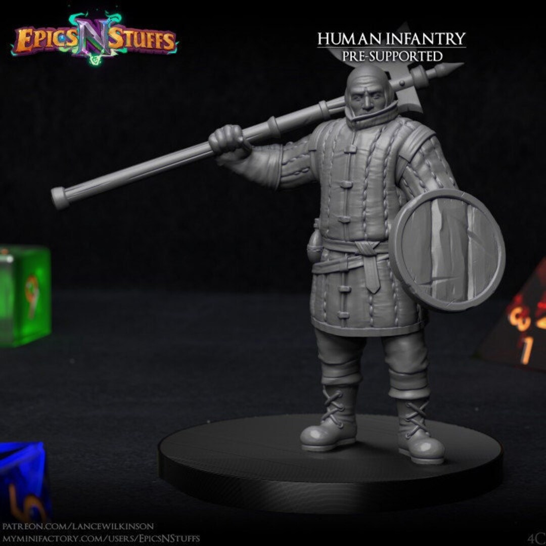 HUMAN INFANTRY V4 - 5 Poses - 32mm Scale Table Top Miniature - Etsy