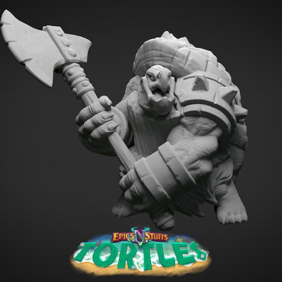 TORTLE BARBARIAN Dungeons and Dragons D&D RPG Miniature Mini - Etsy