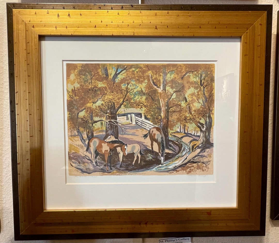 The Corral Serigraph by Louie Ewing - Etsy