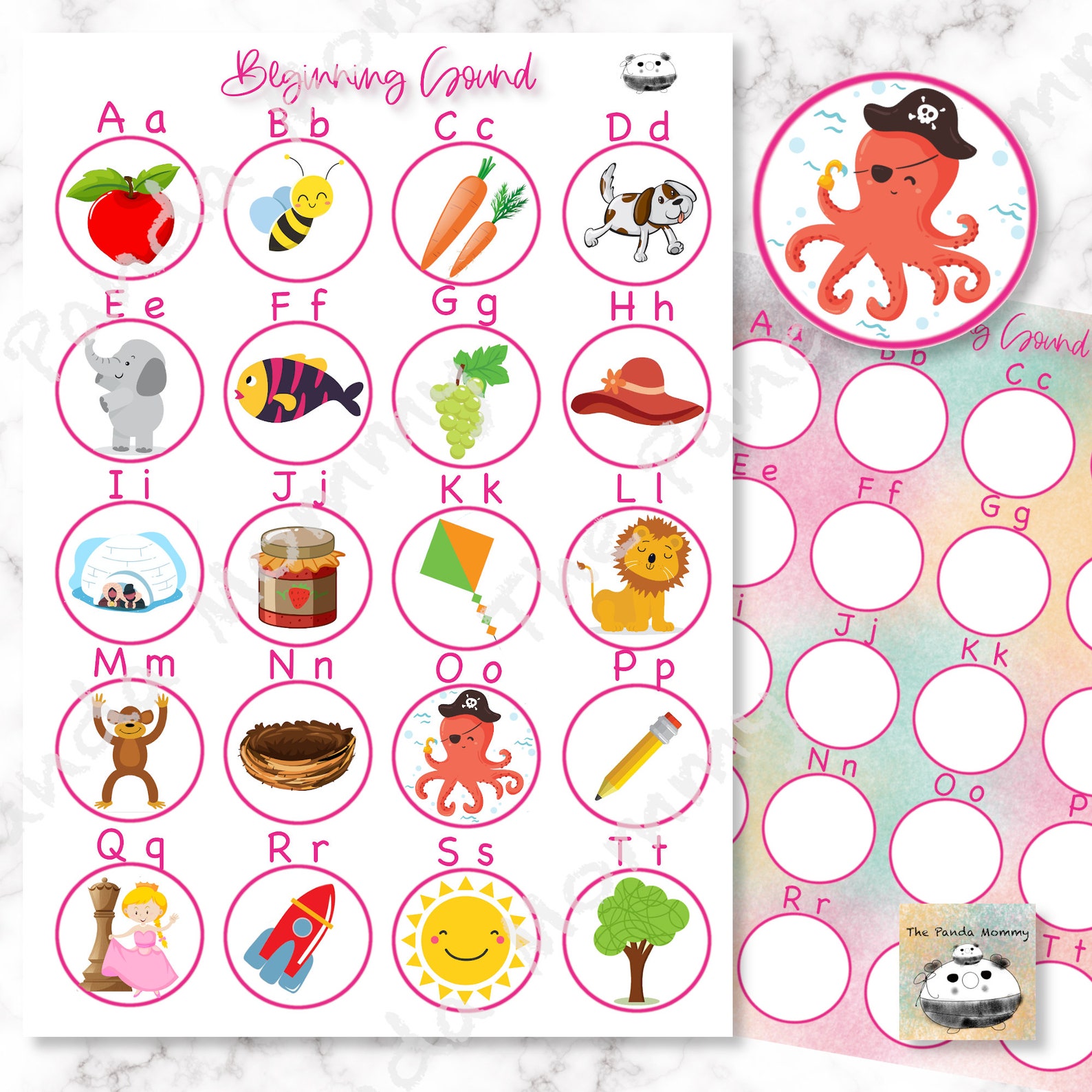 BEGINNING SOUNDS, Printable Alphabet Game, Phonics Printable, Beginning ...