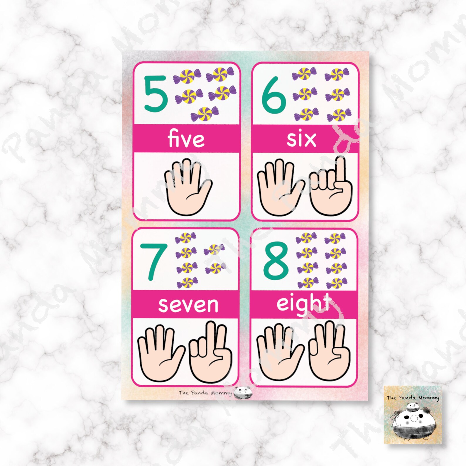 Finger Counting Printable, Number 1-10 Printable, Count the Fingers ...