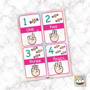 Finger Counting Printable, Number 1-10 Printable, Count the Fingers ...
