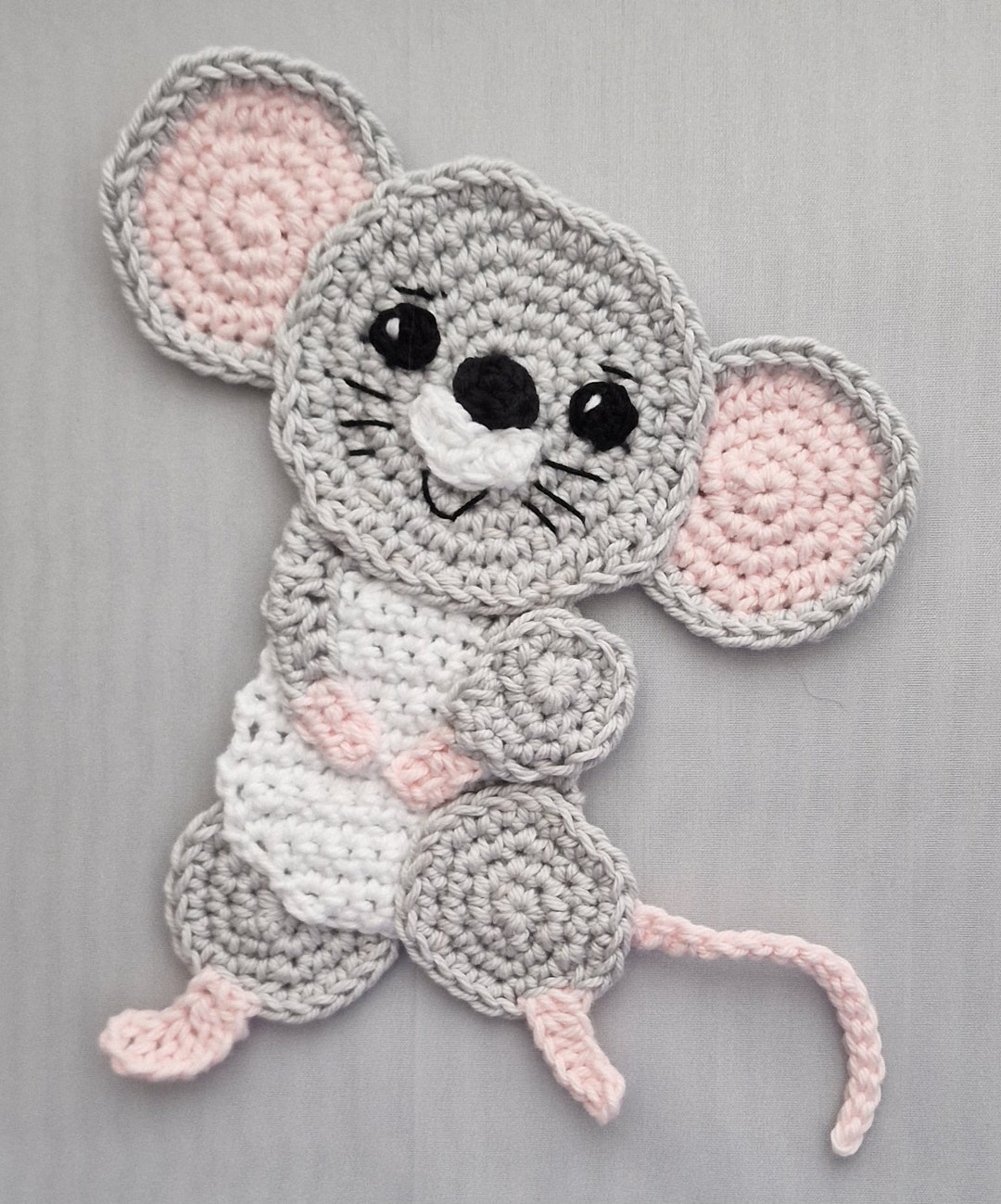 Mouse Crochet Applique - Etsy