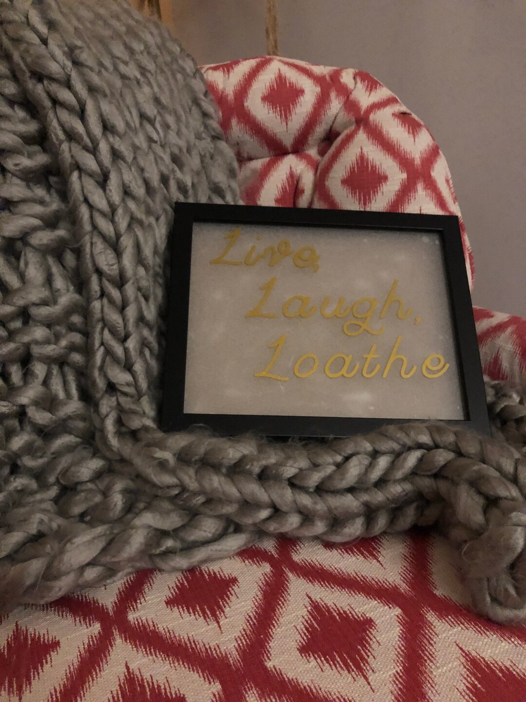 Live, Laugh, Loathe Light up Shadow Box - Etsy