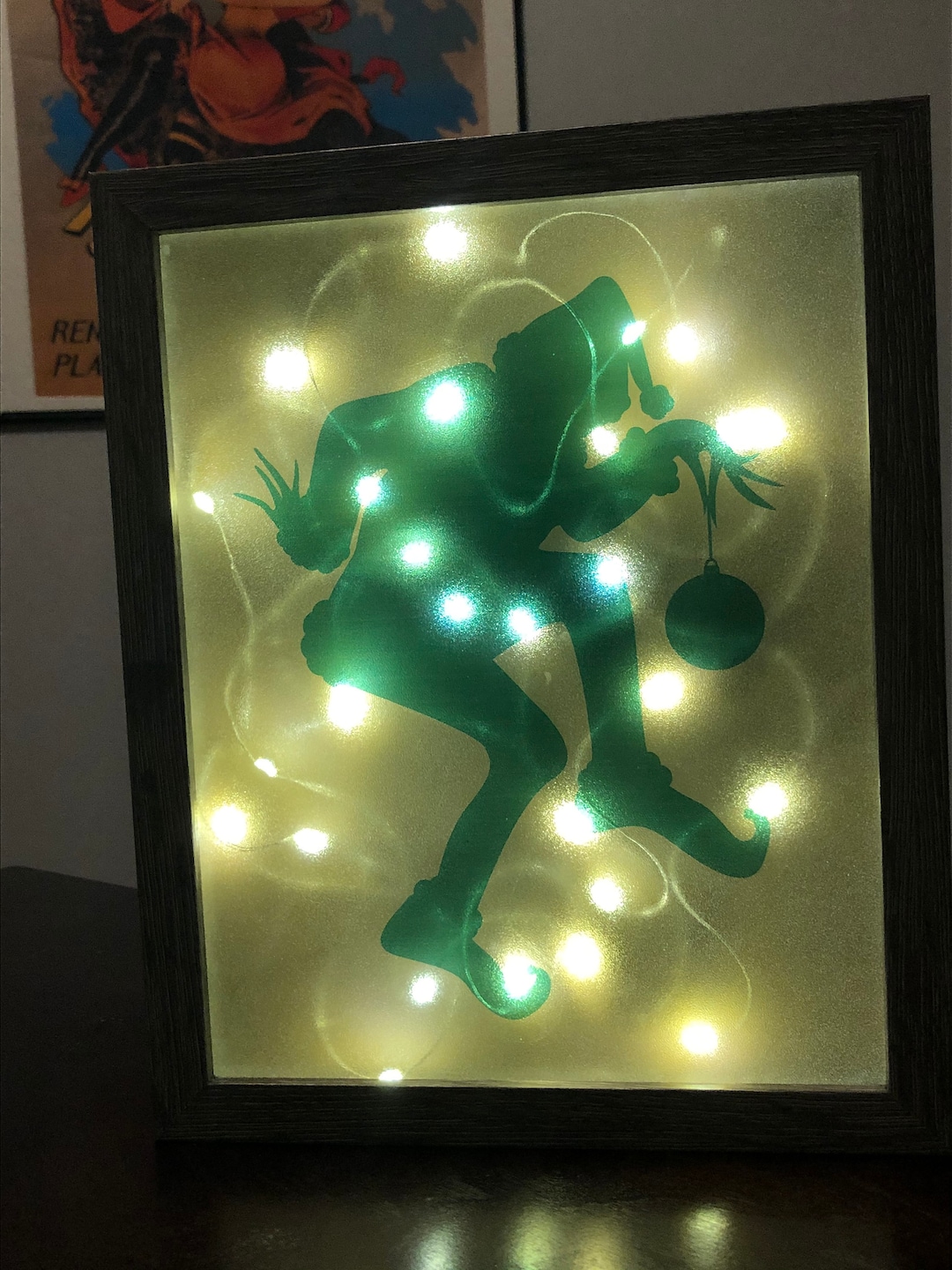 Grinch Light up Shadow Box - Etsy