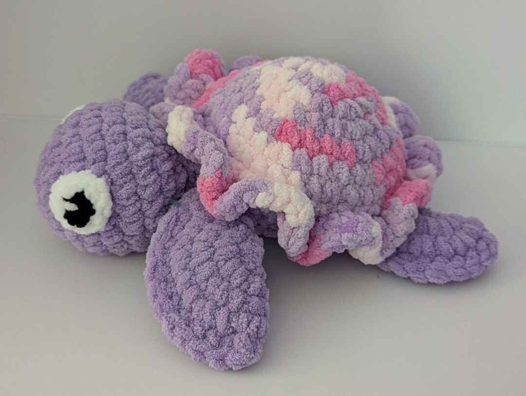 Pink and Purple Sea Turtle Stuffie Ocean Themed Gift Pink Sea Turtle ...