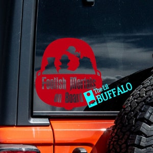 Foolish Mortals on Board Car Sticker, Haunted Mansion Car Sticker ...