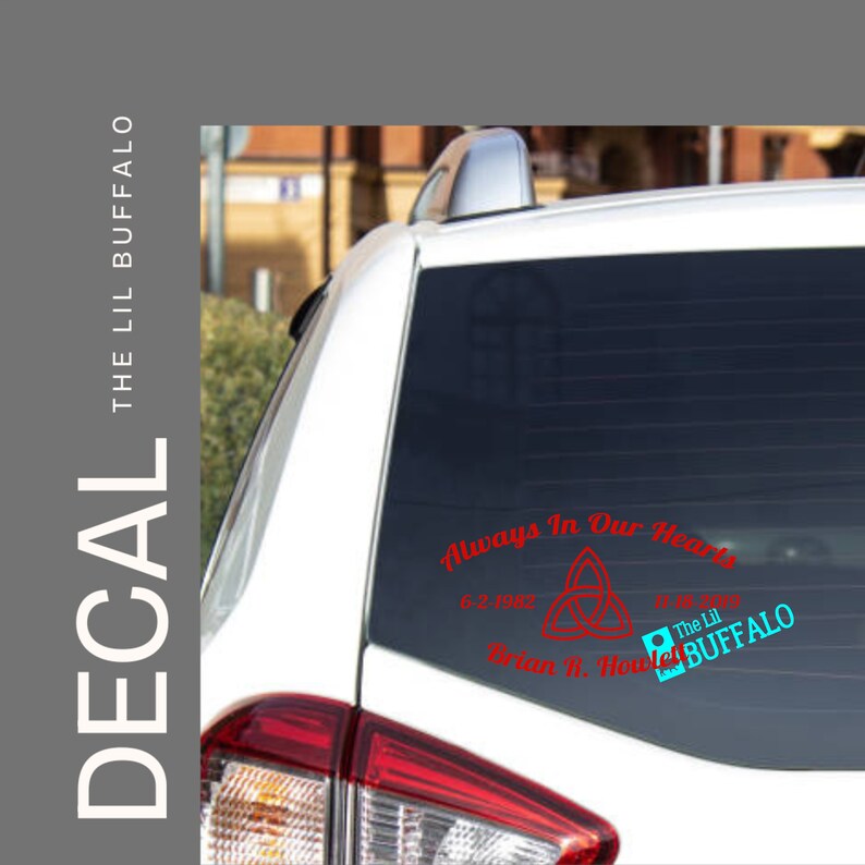 Memorial Car Sticker, Memorial Car Decal, in Loving Memory, Always in ...