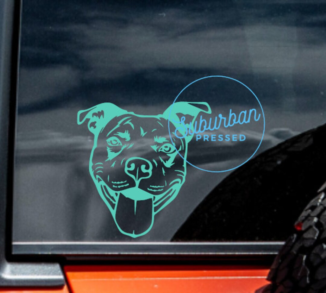Pit Bull Car Decal, Pit Bull Car Sticker, American Pit Bull, Pit Bull ...