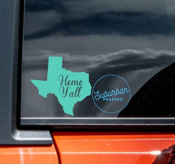 Texas State Sticker Texas State Car Decal Home State Decal | Etsy