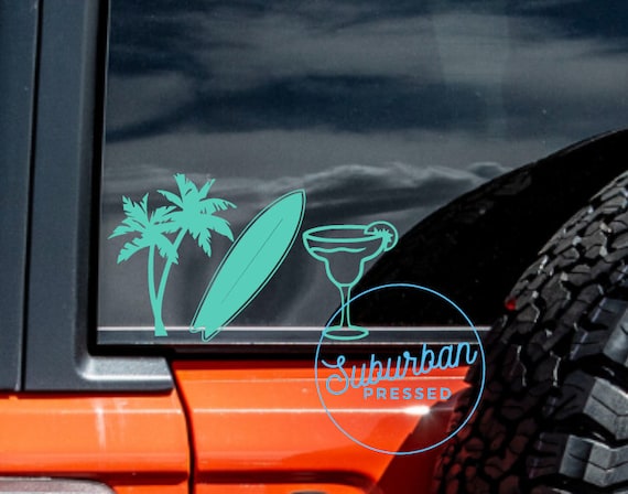 Beach Stickers Beach Sticker for Car Palm Tree Decal - Etsy