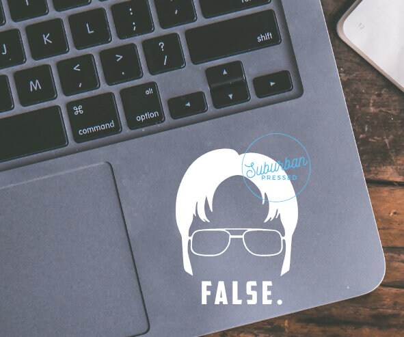Dwight Schrute Decal Dwight Schrute Sticker False Decal - Etsy