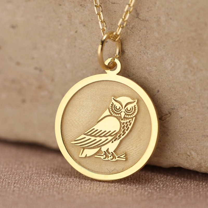 Gold eule anhänger - Etsy.de