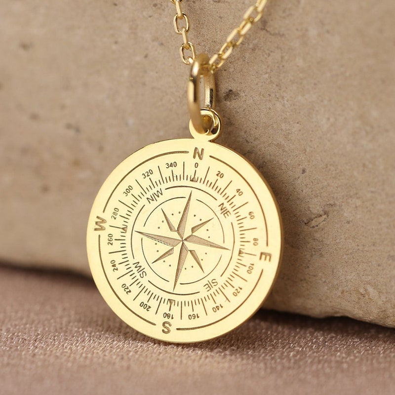 Compass Necklace - Etsy