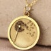 14k Solid Gold Dandelion Necklace , Flower Pendant , Personalized ...