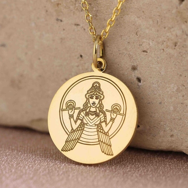 Gold Goddess Inanna Pendant - Etsy
