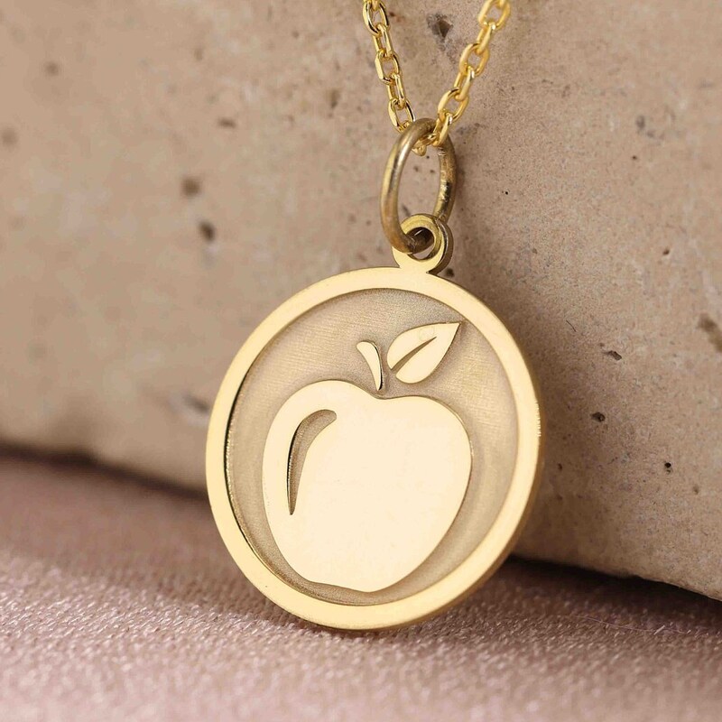 Apple Necklace - Etsy