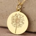 14k Solid Gold Dandelion Necklace , Flower Pendant , Personalized ...