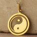 14k Solid Gold Yin Yang Necklace , Dainty Yin Yang , Pesronalized Yin ...