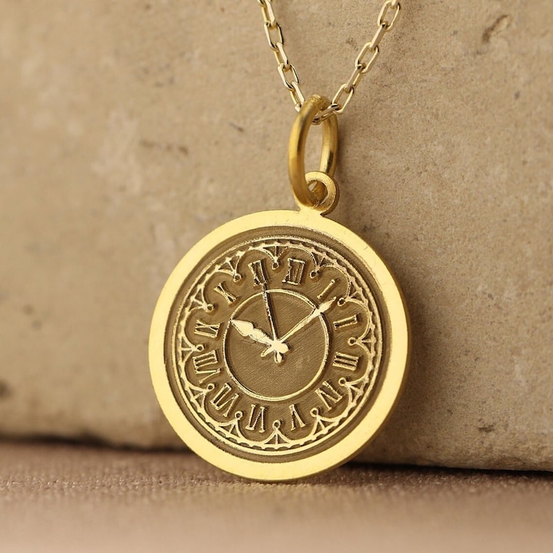 Clock Necklace - Etsy