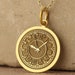 14k Solid Gold Clock Necklace , Personalized Vintage Clock Pendan ...
