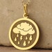 14k Solid Gold Cloud Necklace , Tiny Gold Cloud Necklace , Lightning ...