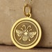14k Solid Gold Bee Necklace , Gold Personalized Honey Bee Pendant , Bee ...