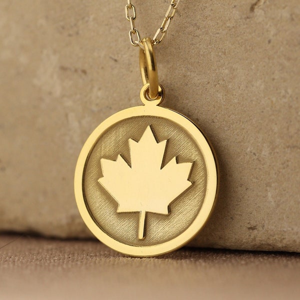 14k Gold Canada Maple Leaf Charms - Etsy