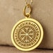 14k Solid Gold Viking Compass Necklace Personalized Viking - Etsy