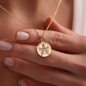 14k Solid Gold Inanna Goddess Necklace , Mesopotamian Goddess ...