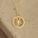 14k Solid Gold Scorpio Necklace , Personalized Scorpio Pendant , Charm ...
