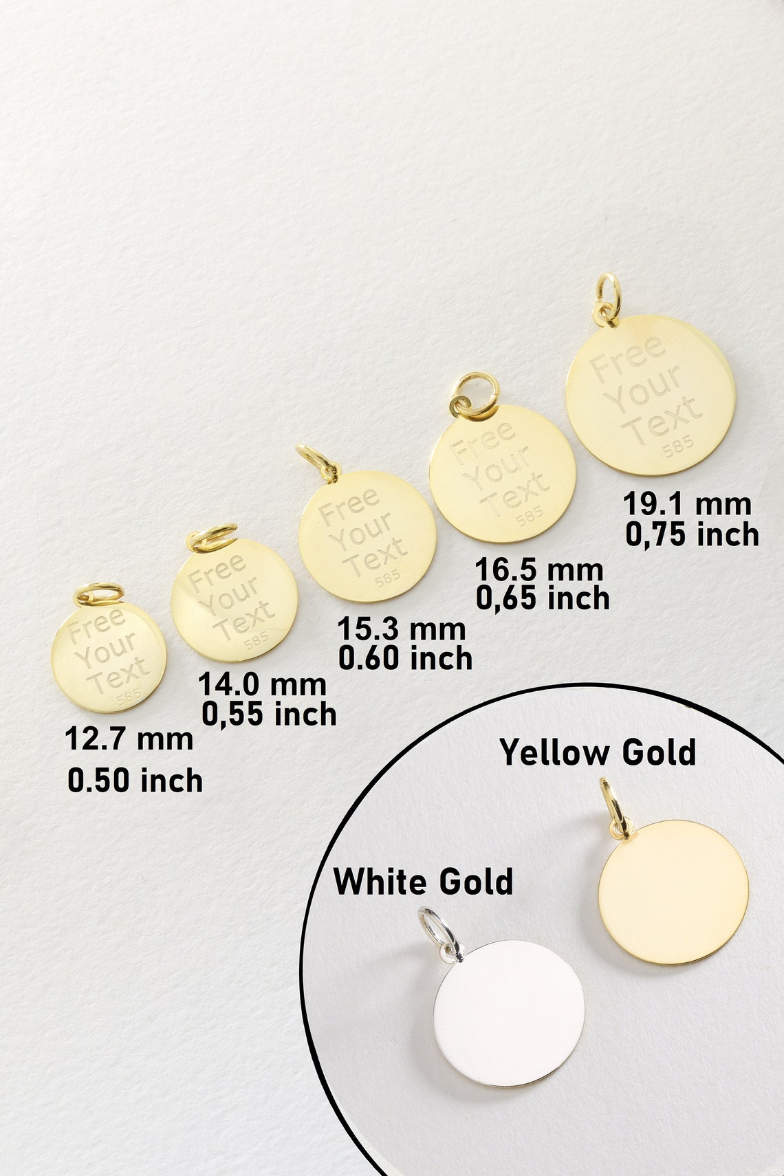 14k Solid Gold Clock Necklace , Personalized Vintage Clock Pendan ...