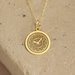 14k Solid Gold Clock Necklace , Personalized Vintage Clock Pendan ...