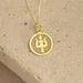 14k Solid Gold Trident Necklace , Personalized Trident Pendant , Dainty ...