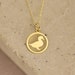 14k Solid Gold Duck Necklace , Pesronalized Duck Pendant , Dainty Duck ...