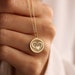 14k Solid Gold Heart Necklace , Personalized Love Heart Pendant , Love ...