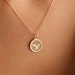 14k Solid Gold Seagull Necklace , Bird Pendant , Gold Necklace ...