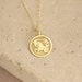 14k Solid Gold Aries Zodiac Necklace Aries Ram Pendant - Etsy