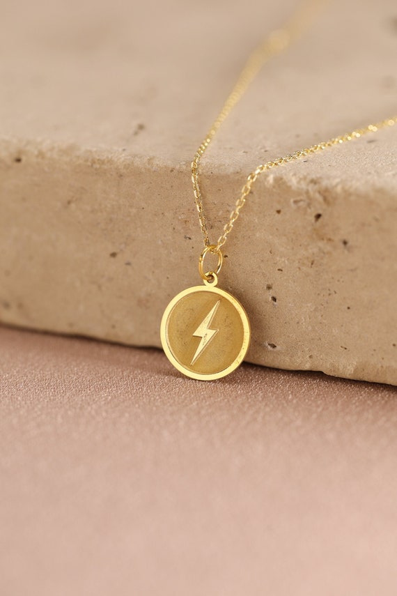 14k gold lightning bolt charm store